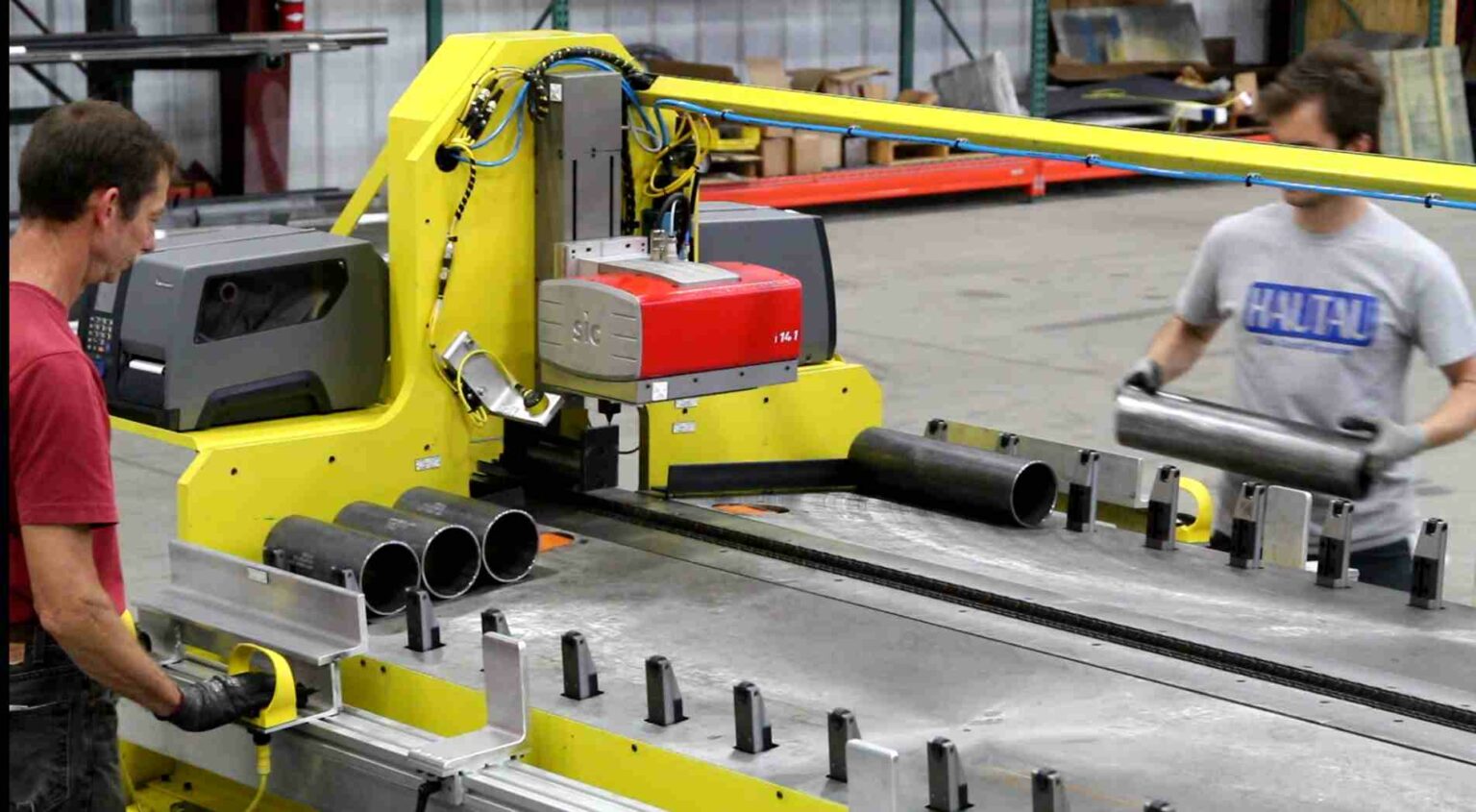 Rotating-Head Tube Cutoff Safer Than Conventional Lathe - Hautau